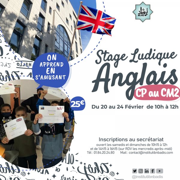 Stage Ludique Anglais - Institut Ibn Badis